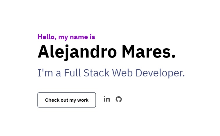 Alejandro Mares | Web Developer